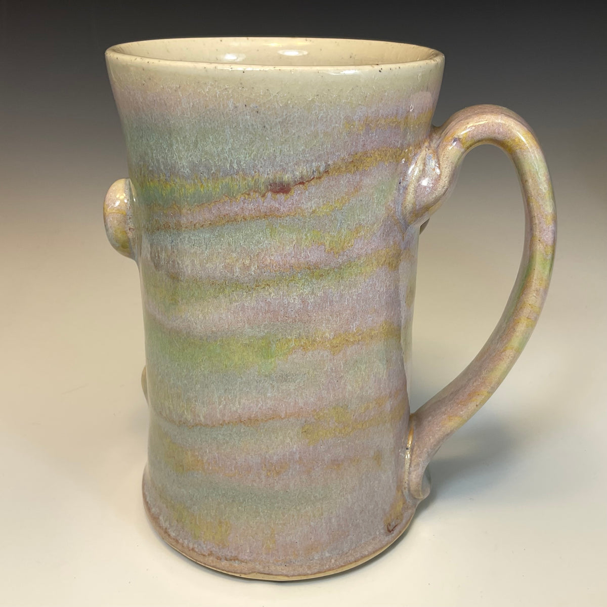 FaceMug Tall - Righty - BabyApe Glaze - Gomer – Claymonster Pottery